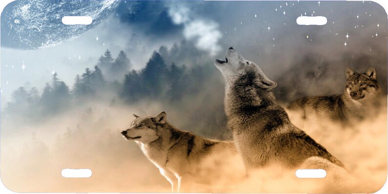 Multiple Design Wolves Car License Plate - Etsy