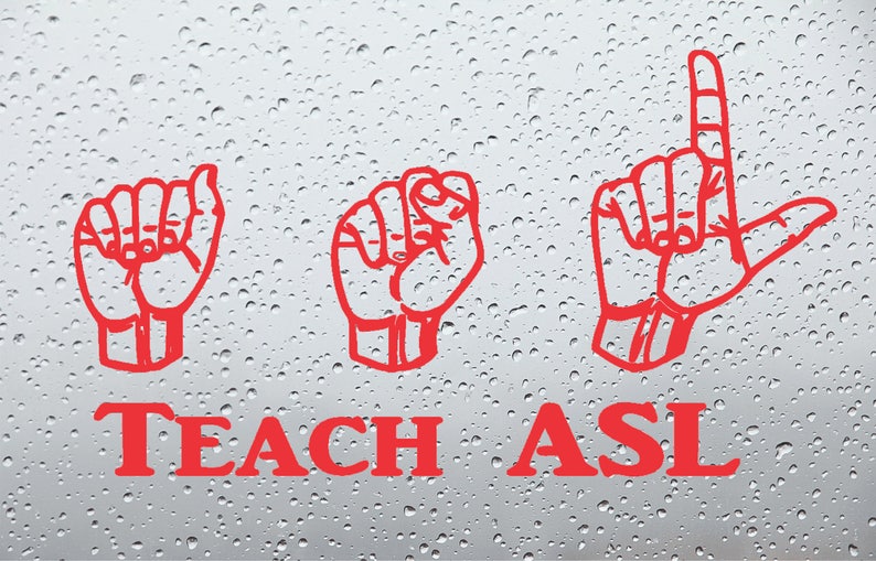 Multiple ASL Design Car Decal/stickers - Etsy