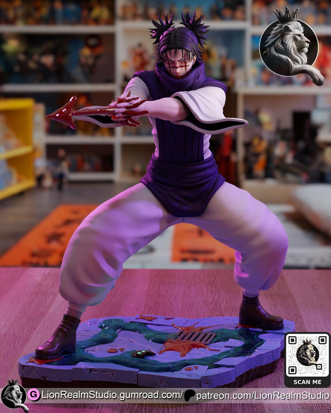 3D Printed Choso Fan Art Figure Model, Model Sculpture, Hand Painted ...