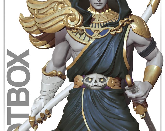 Fan Art Figurine of Thanatos, 3d Printed and Painted Collectible ...