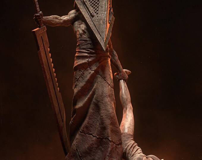 Fan Art Figurine of Pyramid Head, 3D Printed and Painted Collectible ...