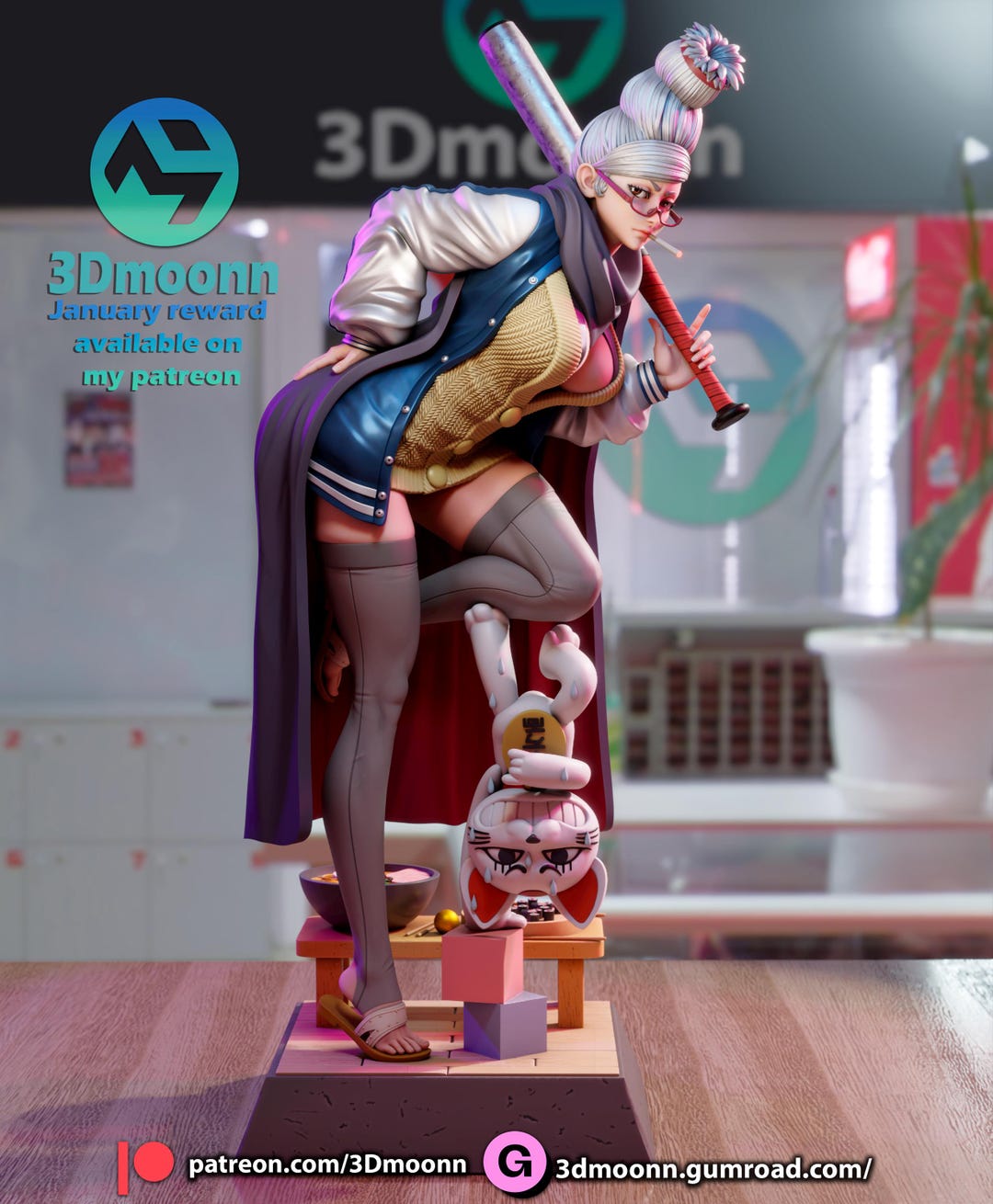 Fan Art Figurine of Seiko Ayase, 3D Printed and Painted Collectible ...