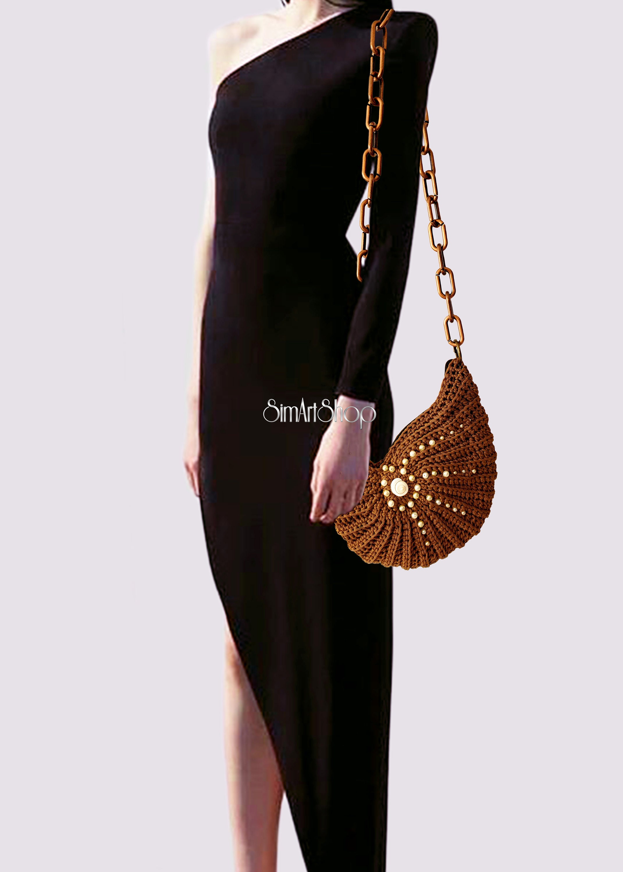 Crochet Ammonite Bag,nautilus Shell Purse,unique Design Seashell ...