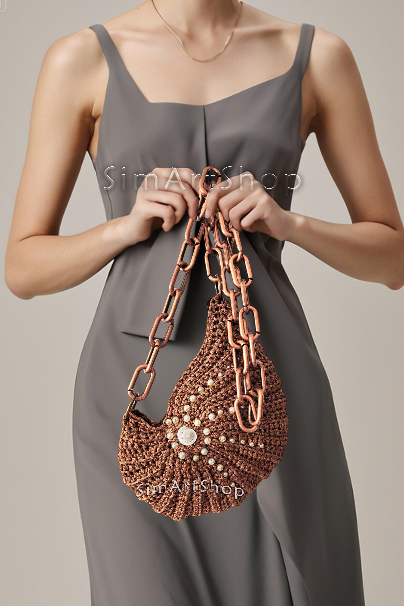 Crochet Ammonite Bag,nautilus Shell Purse,unique Design Seashell ...