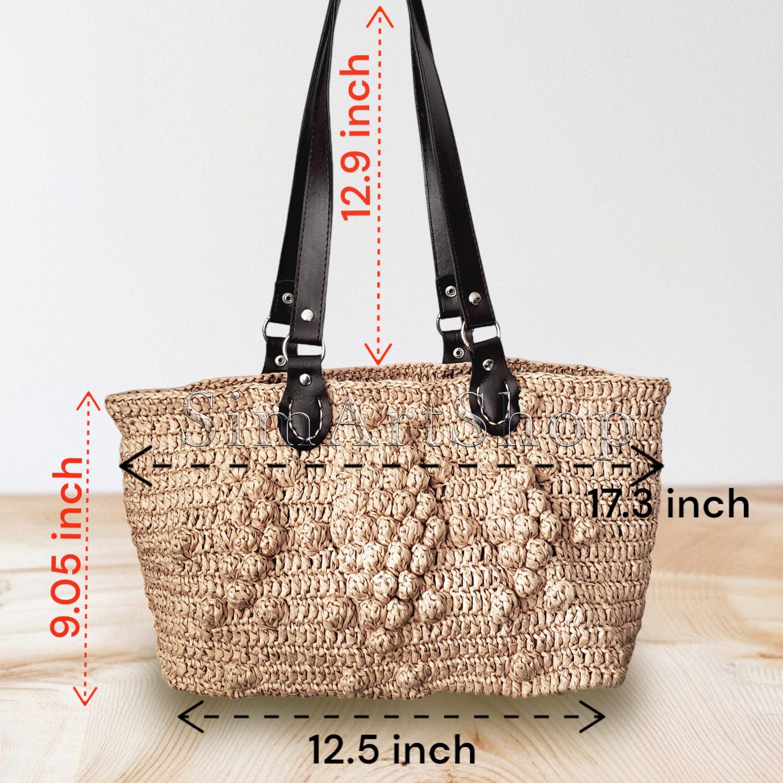 Crochet Bubble Raffia Bag, 3D Diamond Handbag, 3D Bubble Shoulder Bag ...