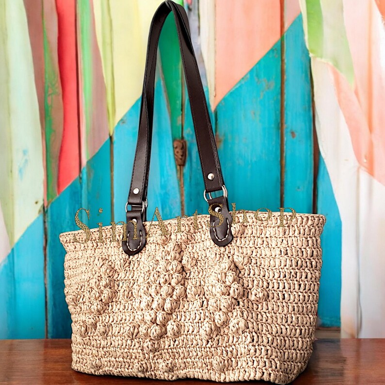 Crochet Bubble Raffia Bag, 3D Diamond Handbag, 3D Bubble Shoulder Bag ...