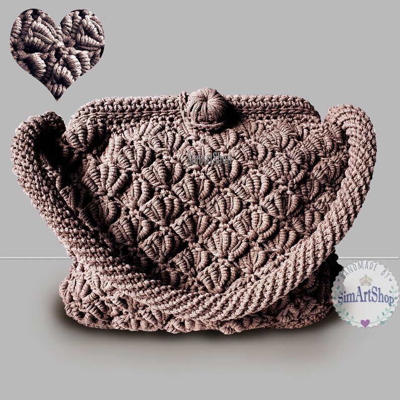 Crochet Rococo Handbag,vintage Style Tote Bag,irish Crochet Purse in ...