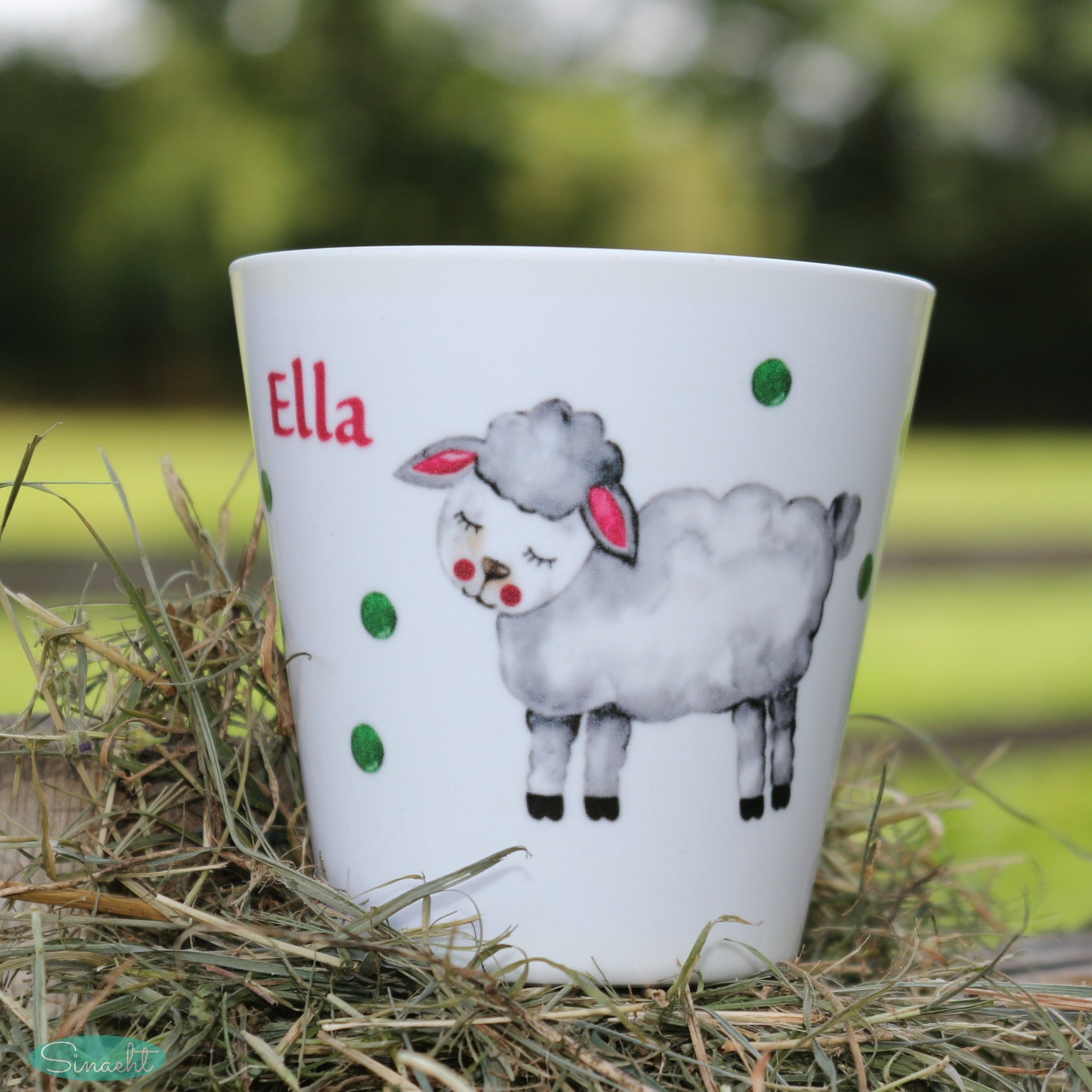 Children's cup sheep personalized mug farm with name | Etsy