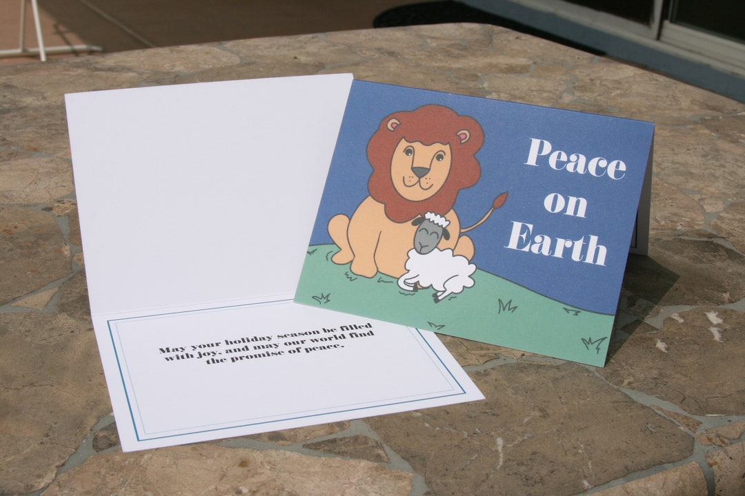 Lion and Lamb Card - Etsy