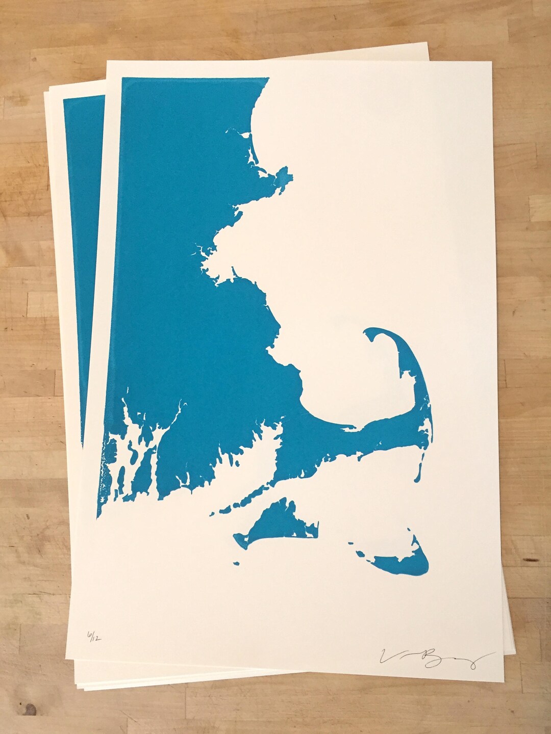 Cape Cod Screen Print Map - Etsy