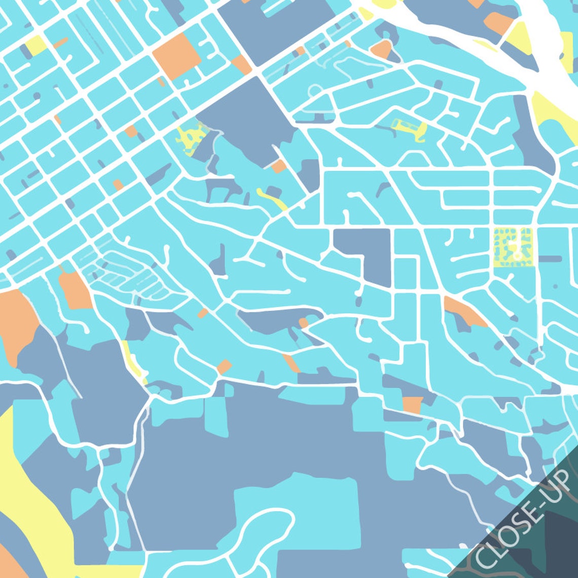 Redlands California Map City Map Print - Etsy