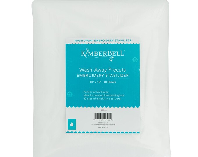 Kimberbell Wash Away Precuts Embroidery Stabilizer by Kim ...