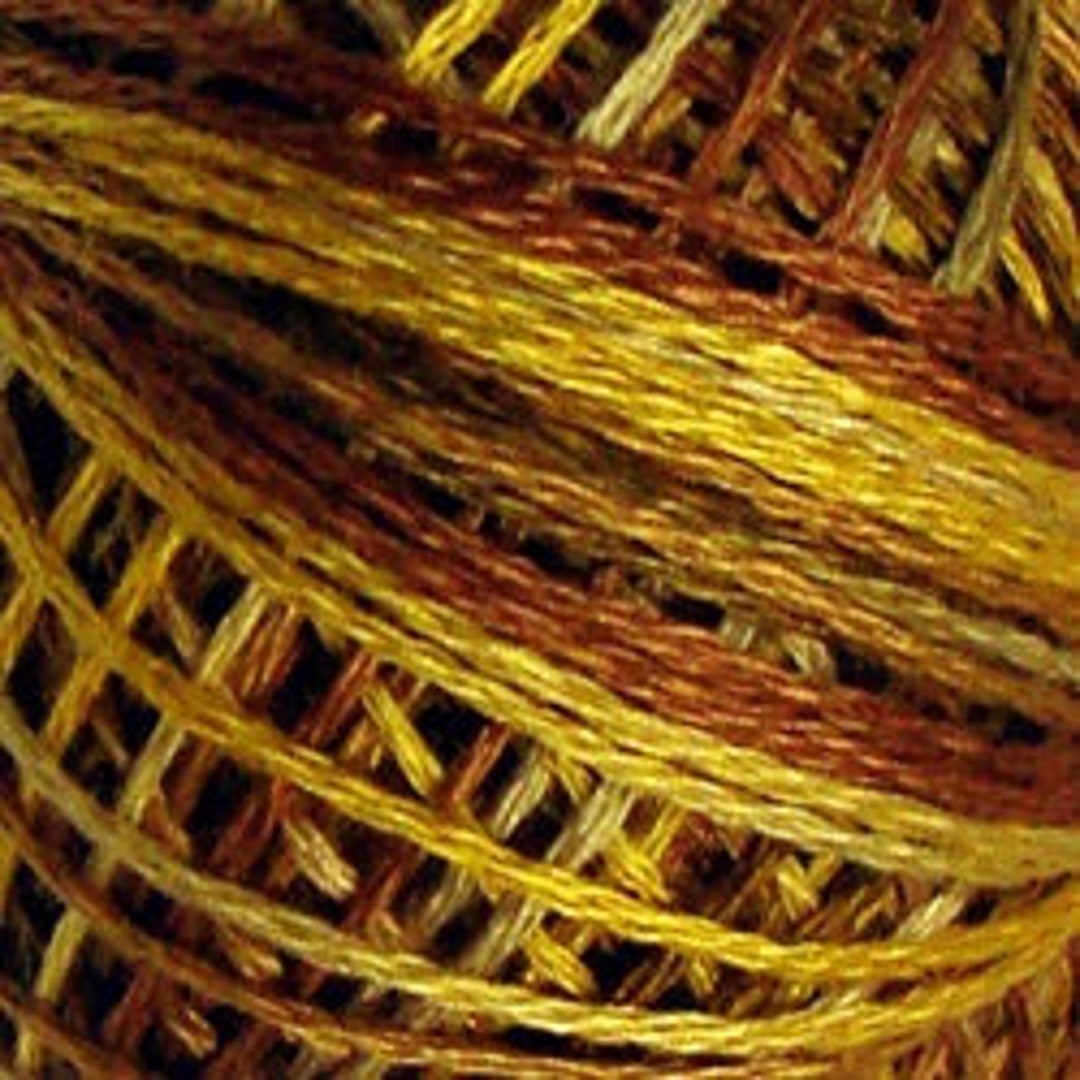 Valdani Golden Browns Variegated Cotton Floss~v4~27 Meter Spool Balls 3 Strand Floss - Etsy