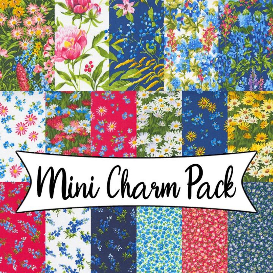 Wildflowers Collection Mini Charm Pack Precut 422.5x 2.5 Wide Precut ...