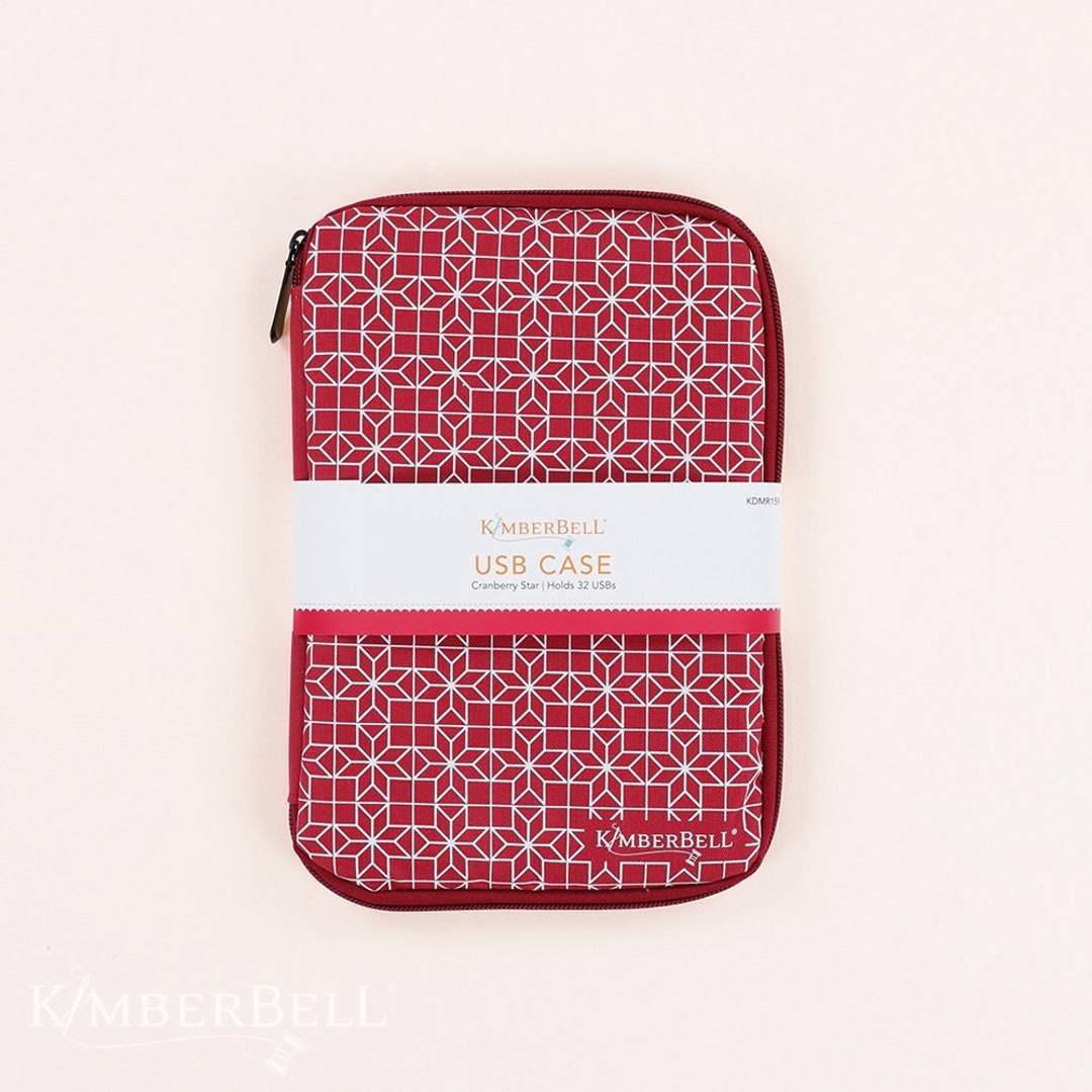 Kimberbell USB Zipper Case Holder Cranberry Star by Kim Christopherson ...