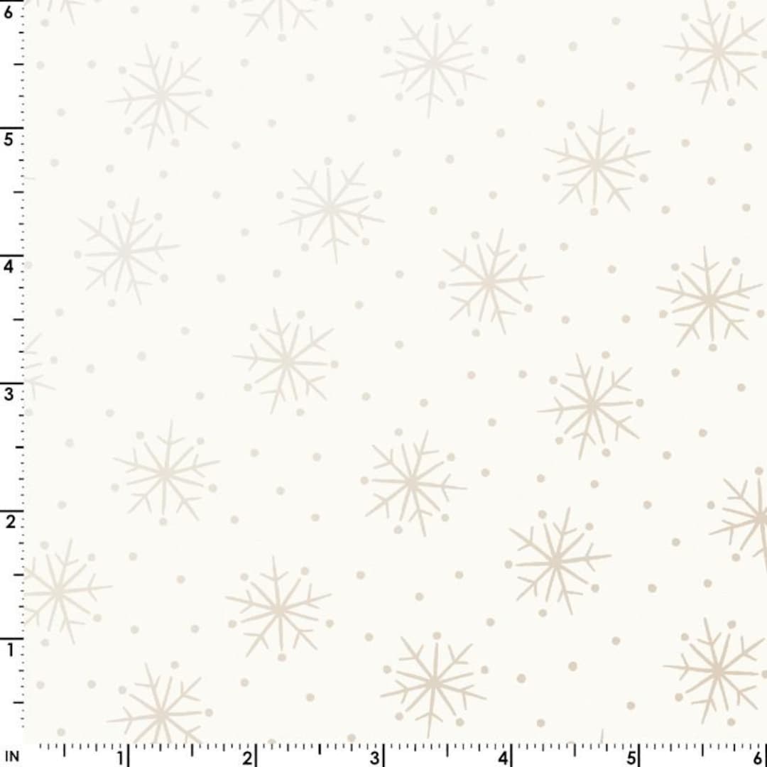 Pearl Essence Collection Simple Snowflakes Soft White Yardage by ...