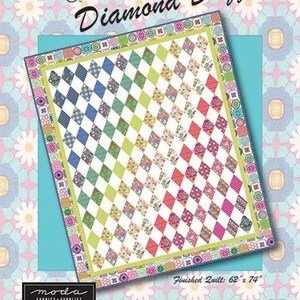 Diamond Dazzle Machine Pieced Quilt Pattern by Designs by Sarah J Finished Size: 62 X 74 DSL ...