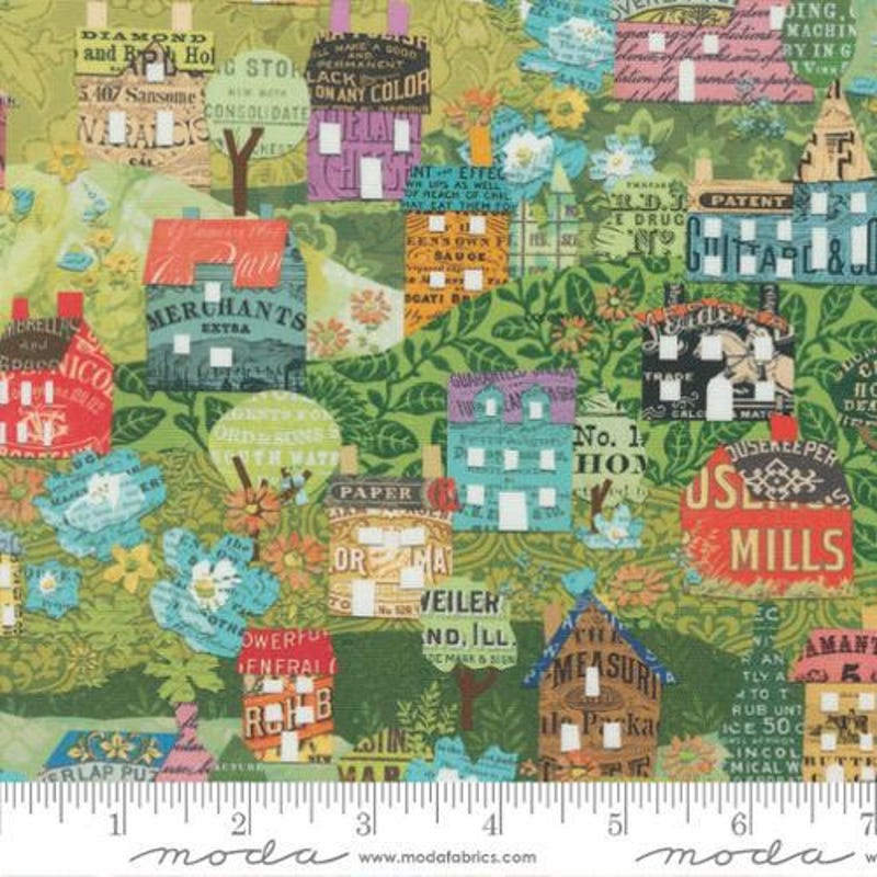 Novelty Houses Fabric - Etsy