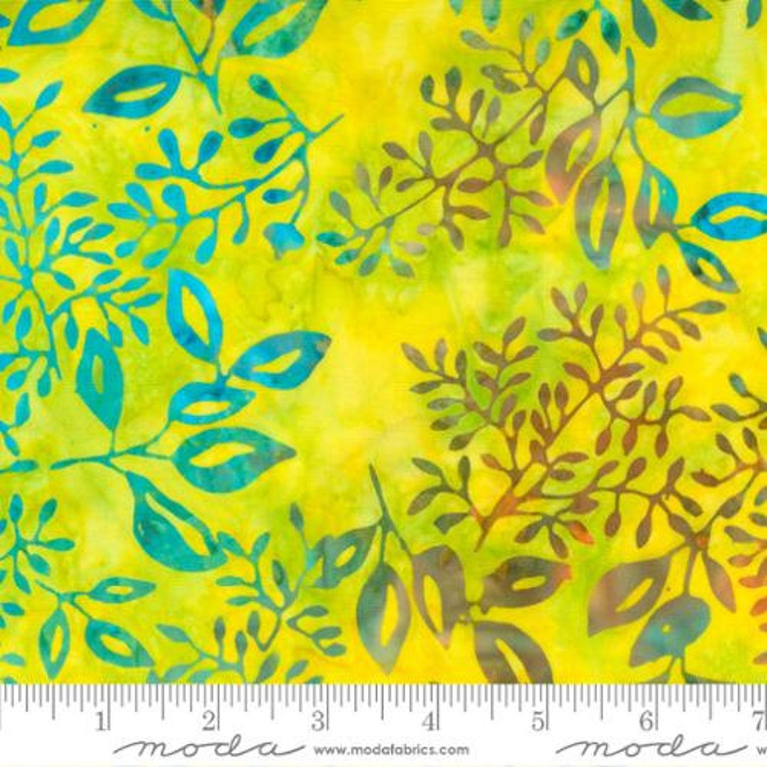 Chroma Batiks Collection Citrus Yellow Batik Yardage (#4366-21) Moda ...