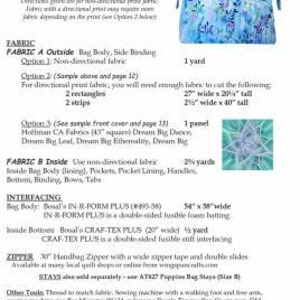 City Bag Uptown Pattern by Aunties Two Patterns : (14" Tall X 17" Wide ...
