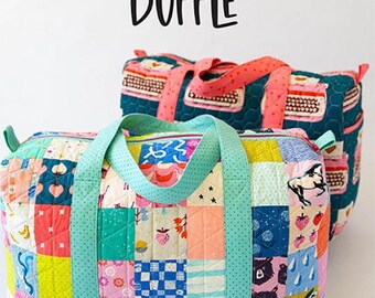 Patchwork Duffle Bag Mini Tote Pattern by Kaitlyn Howell by Knot and Thread Design KAT-114 - Etsy