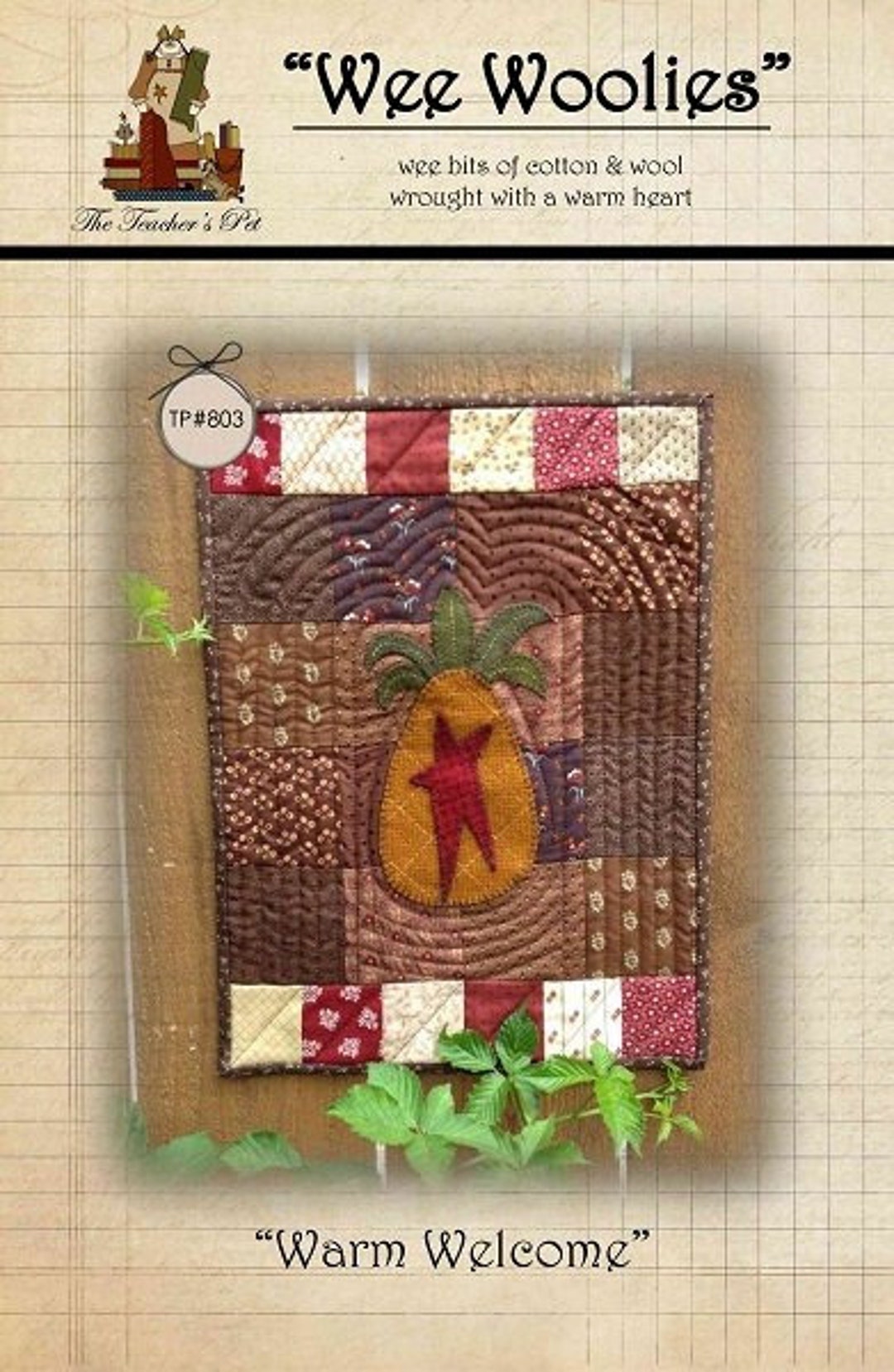 Warm Welcome Pattern by Wee Woolies Finished Size-(12x16) #803 - Etsy