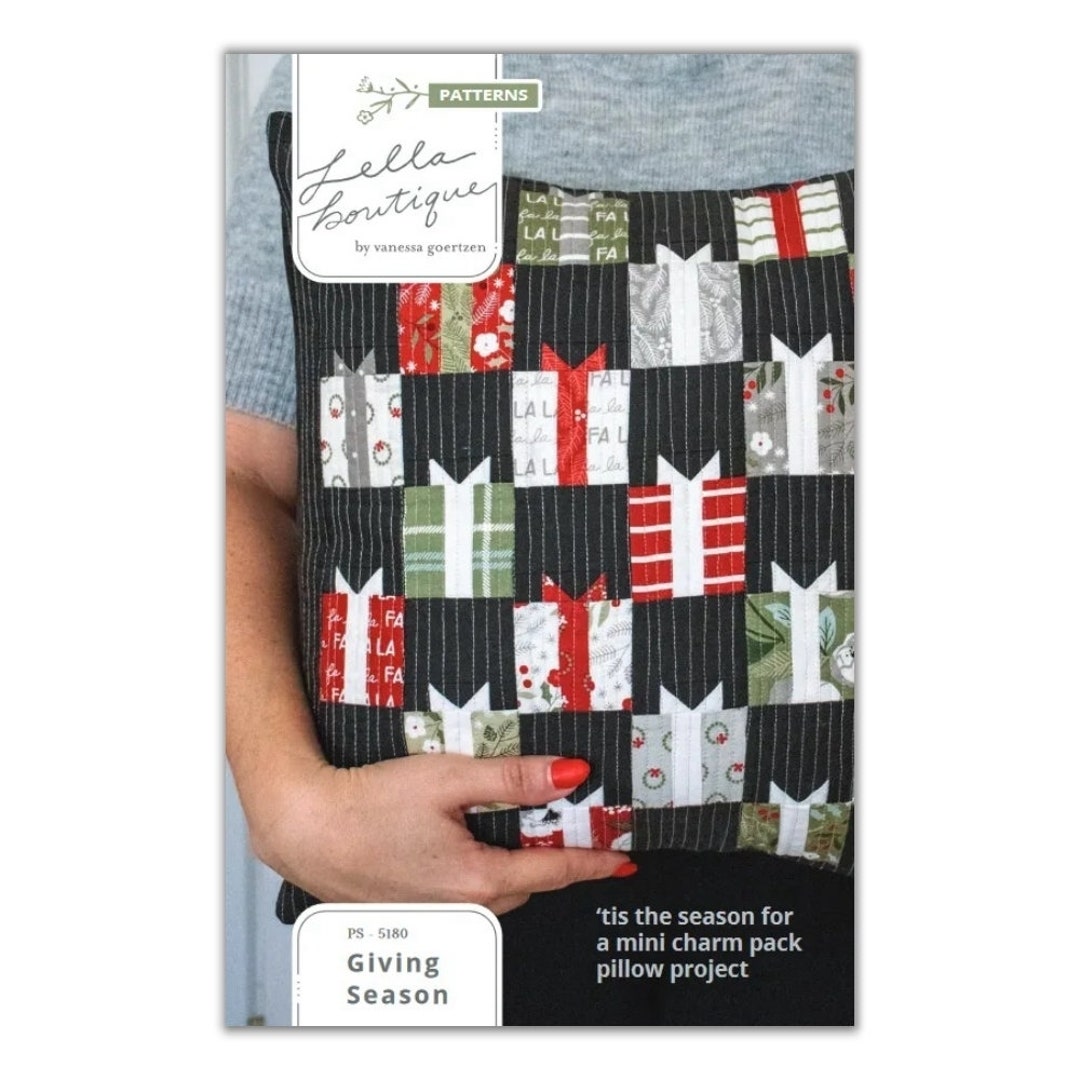 Giving Season Quilted Pillow Pattern Mini Charm Friendly by Lella ...