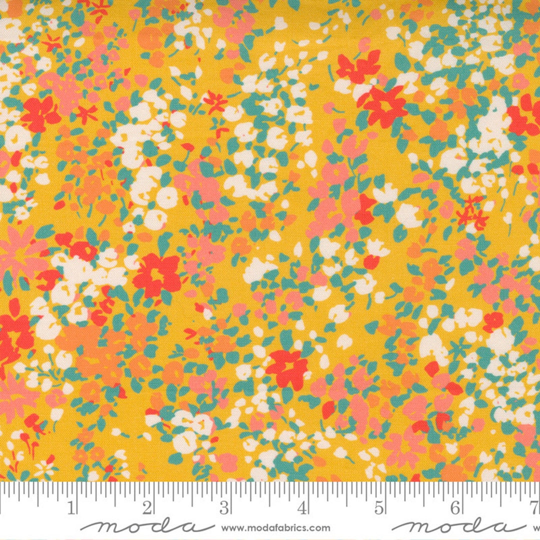 1 Yard 16 Inches Left! Lady Bird Cascade Floral Painterly Flowers ...