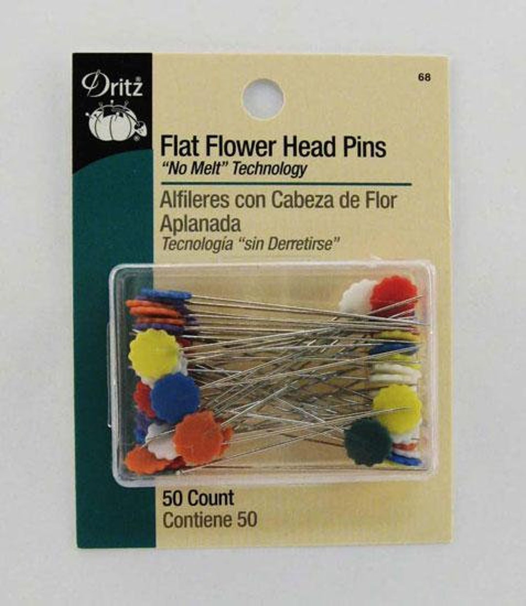 Flat Flower Head Pins 50 Pens by Dritz 68 - Etsy