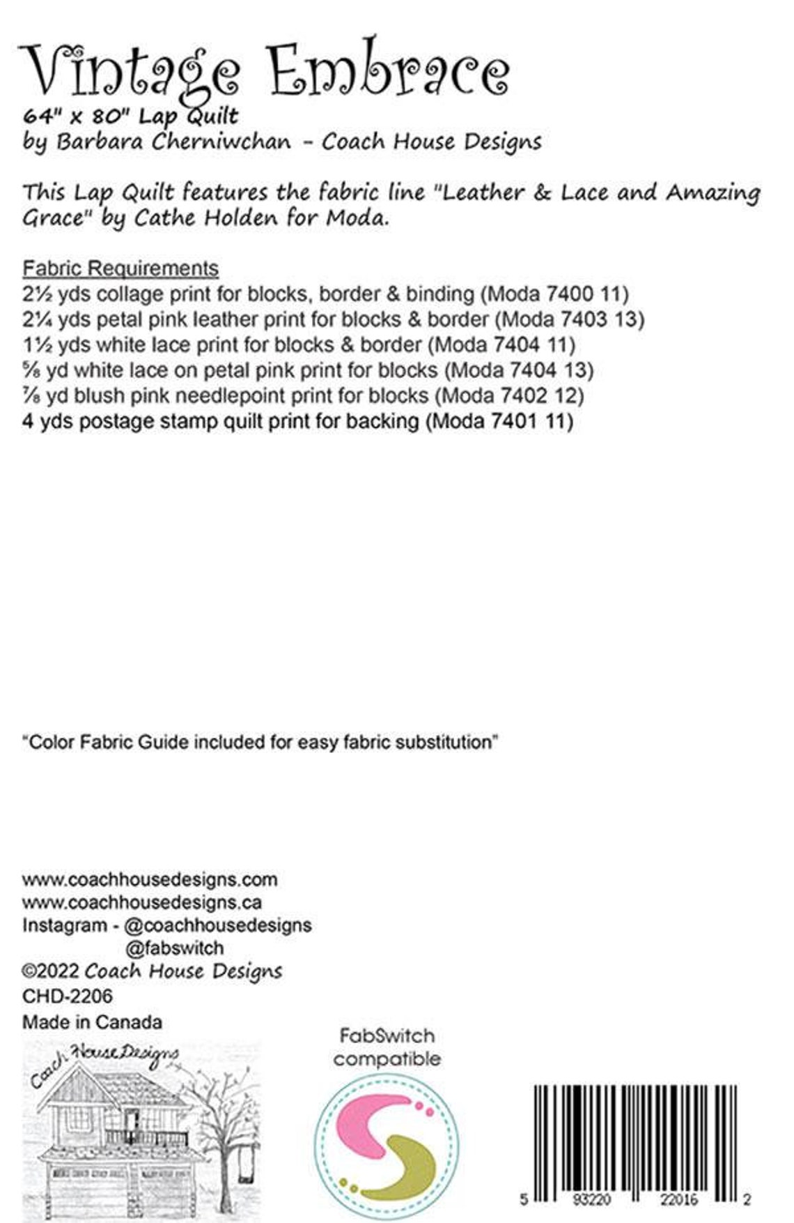 Vintage Embrace Machine Pieced Quilt Pattern 64 X - Etsy