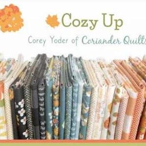 Cozy up Trees Script White Multi Floral Yardage by Corey Yoder Little ...