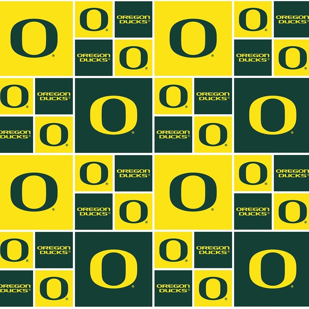 College Cottons Collection NCAA Green and Yellow University of Oregon ...