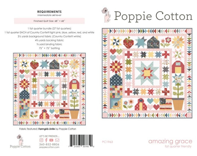 Amazing Grace Quilt Pattern by Poppie Cotton Featuring - Etsy