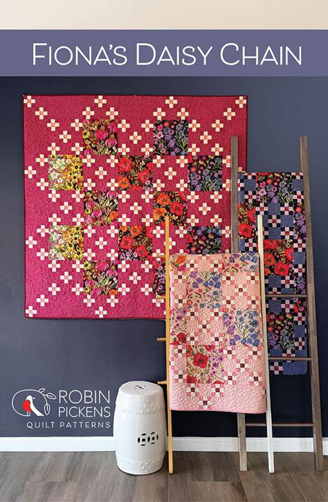 Fiona's Daisy Chain Machine Pieced Quilt Pattern of Robin Pickens Quilt ...