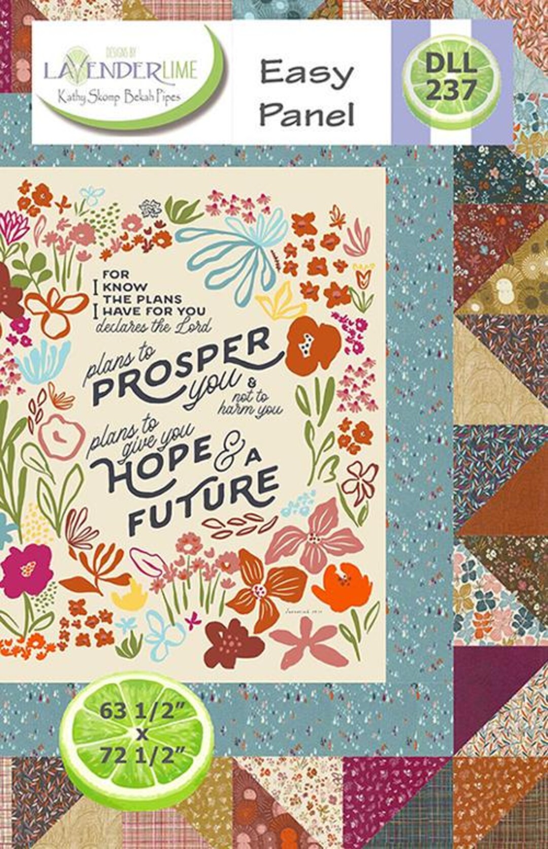 Easy Panel Machine Pieced Quilt Pattern (63 1/2" X 72 1/2") Finished ...