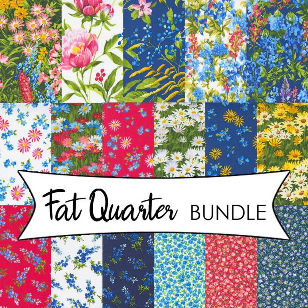 Wildflowers Collection Fat Quarter Bundle Precut 1718x 22 Wide Precut ...