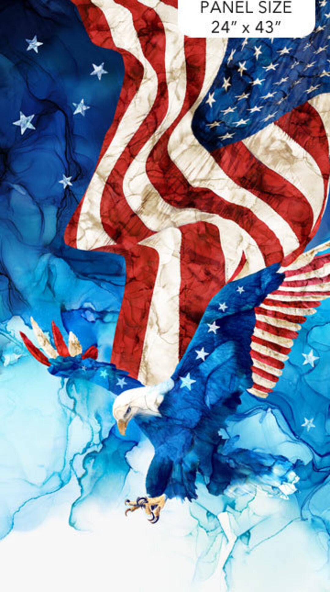 Patriotic Collection Patriotic Eagle Quilt Fabric Panel Multi by ...