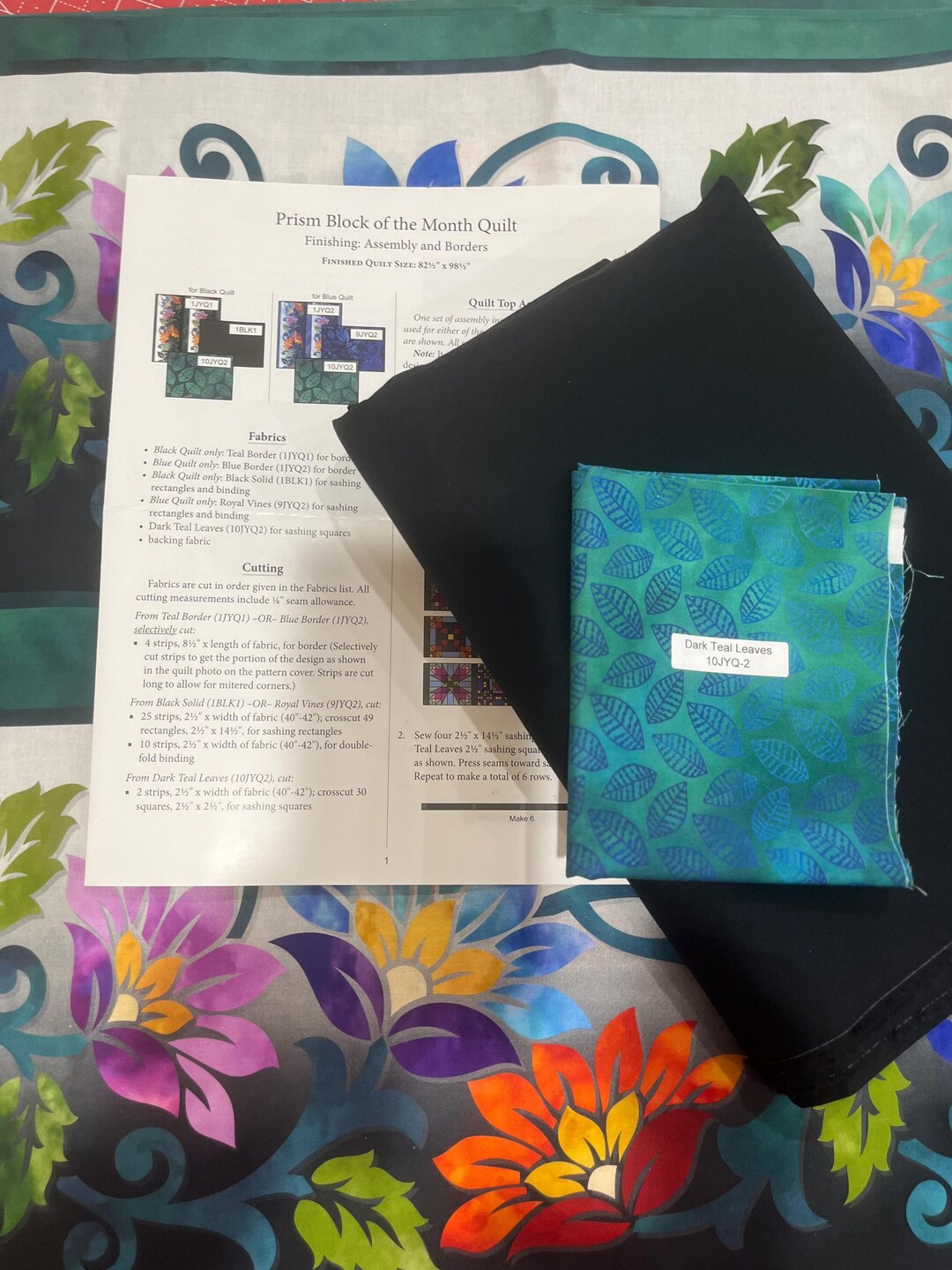 Prism Block of the Month Quilt Border/sashing Finishing Kit by Jason ...