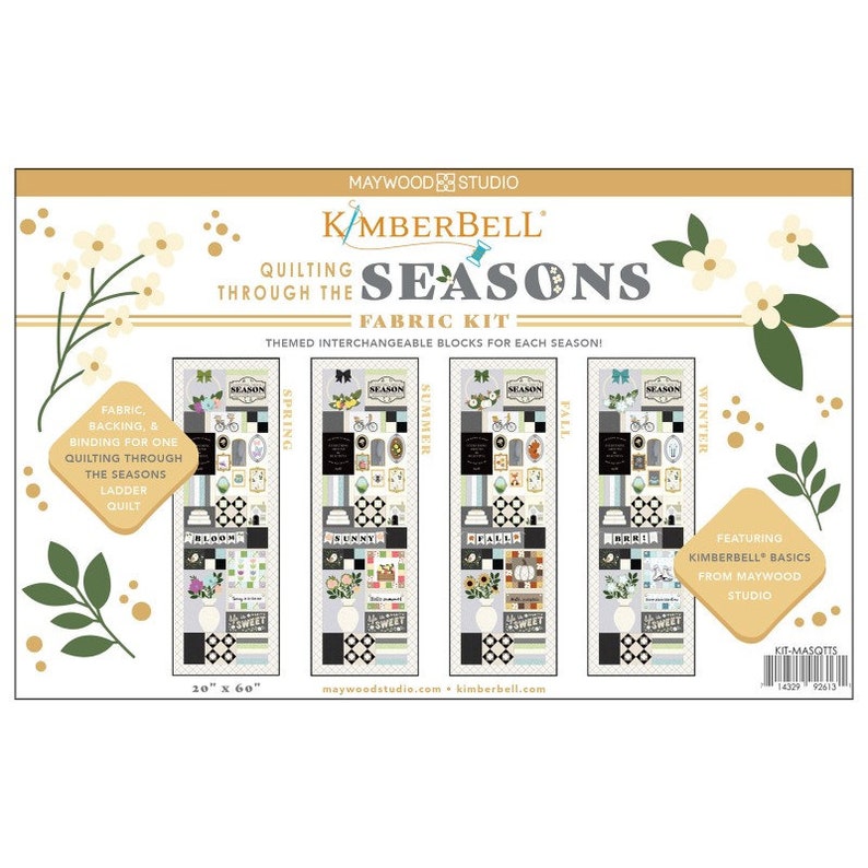 Kimberbell Quilting Through the Seasons Fabric Kit: 4-in-1 Ladder Quilt ...