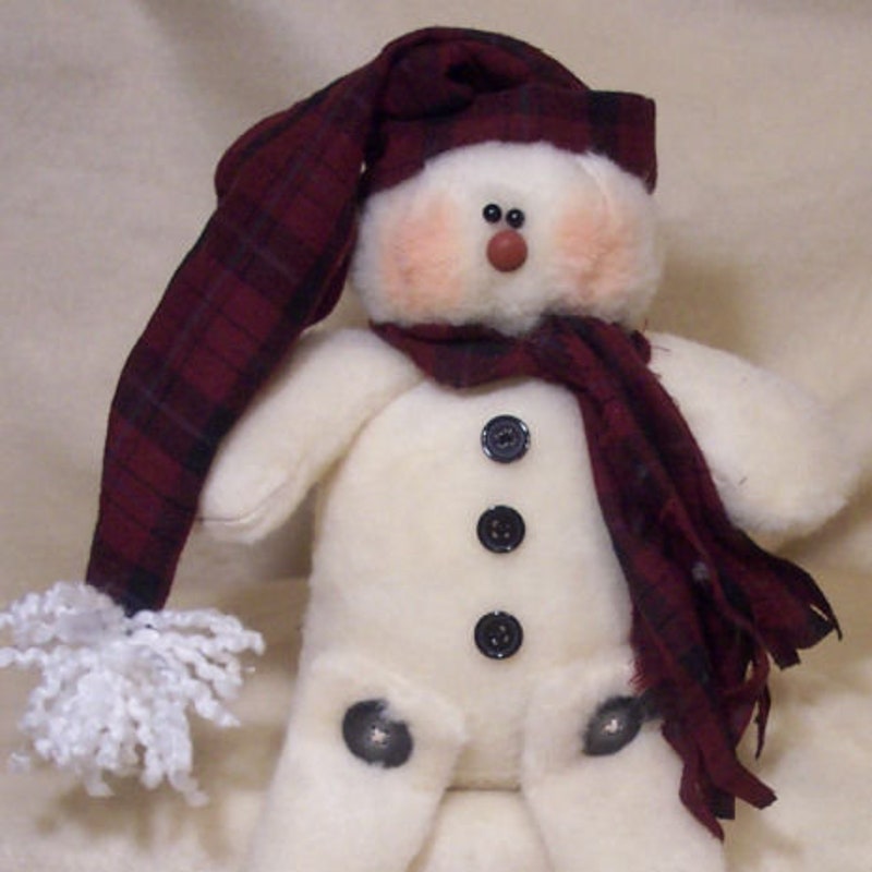 Primitive Plush Snowman - Etsy