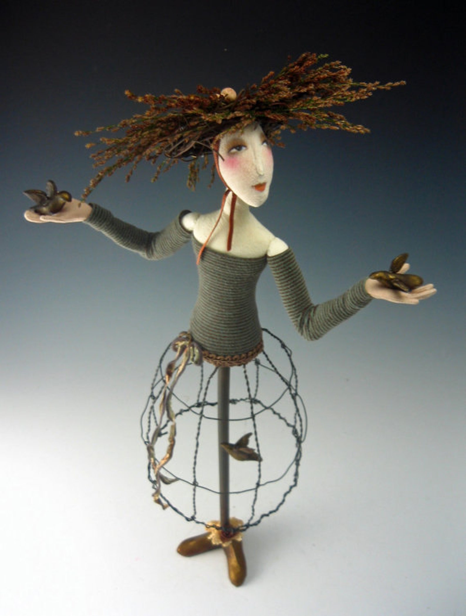 The Gatherer Cloth Doll Pattern/class by Cindee Moyer - PDF Cloth Doll ...