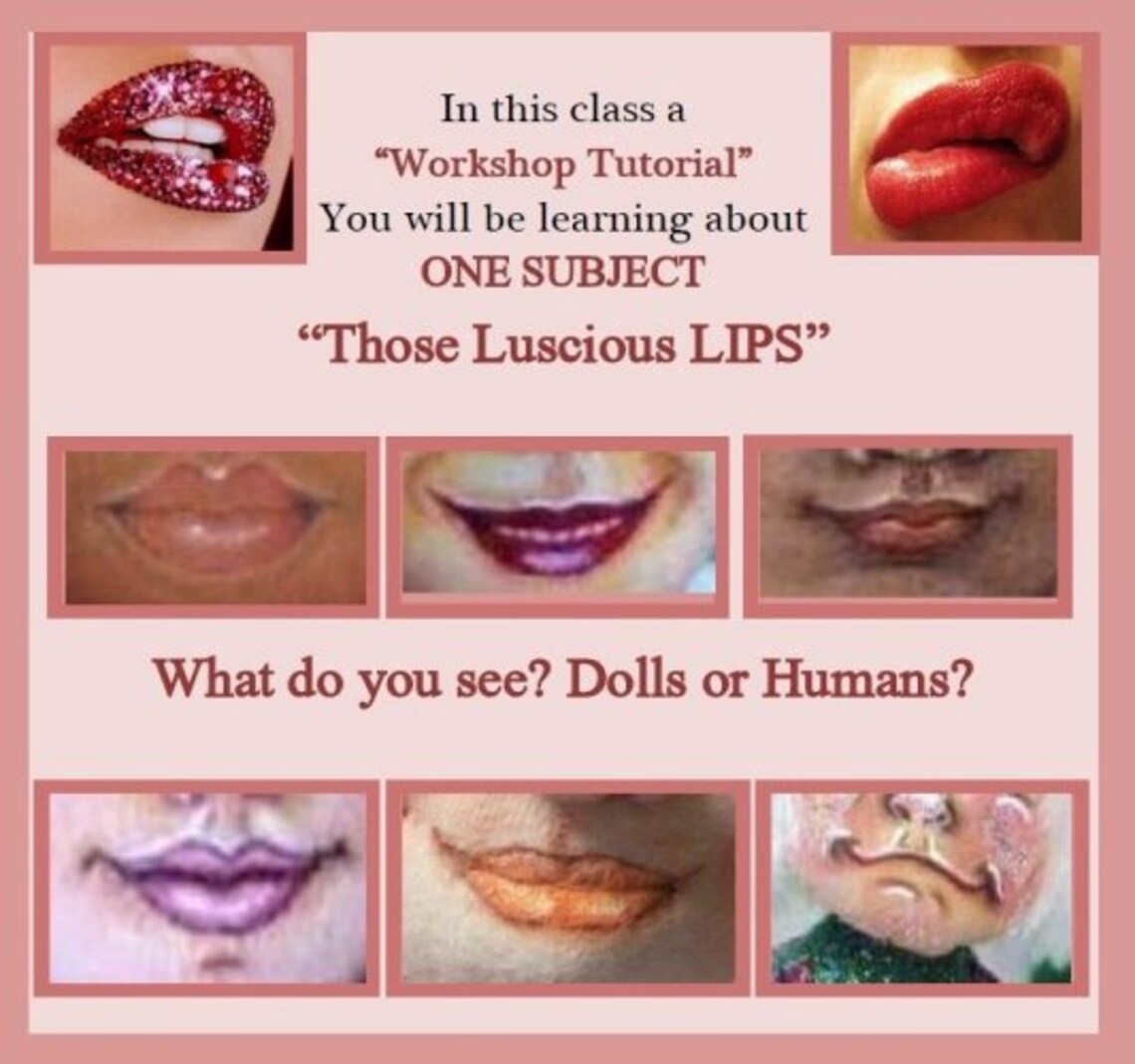 Creating Those Luscious Lips for Cloth Dolls PDF Tutorial - PDF ...