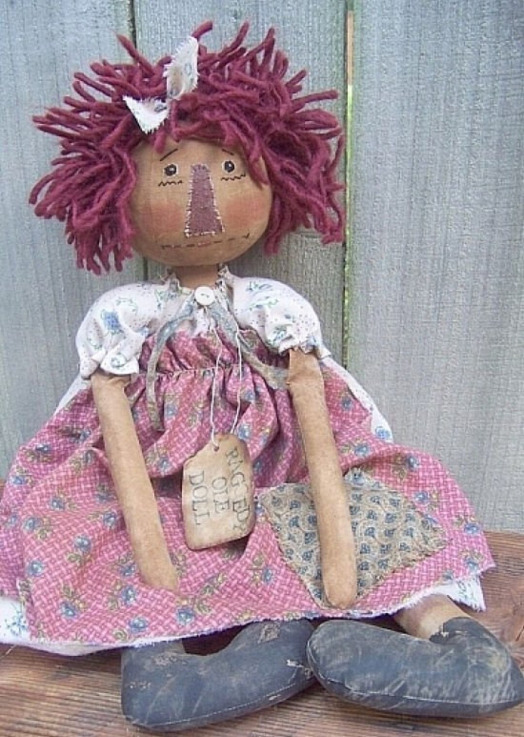 RP342E - Raggedy Ole Doll, PDF Download Primitive Raggedy Ann Cloth ...