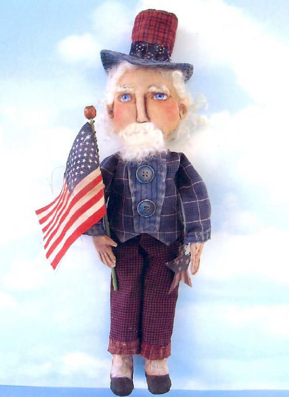 SE734 - Uncle Sam, 19" Fabric Sewing Doll Pattern - PDF Download by ...