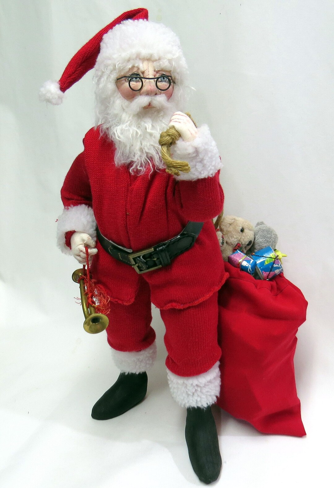 Gift Bringer Santa, 21" Santa Clause Cloth Doll Making Sewing Pattern ...