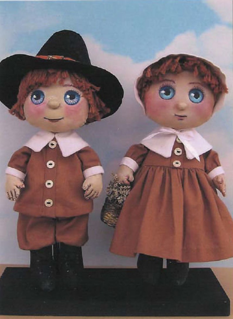 SE729 - Young Pilgrims, Boy and Girl Fabric Doll Pattern, Sewing Cloth ...