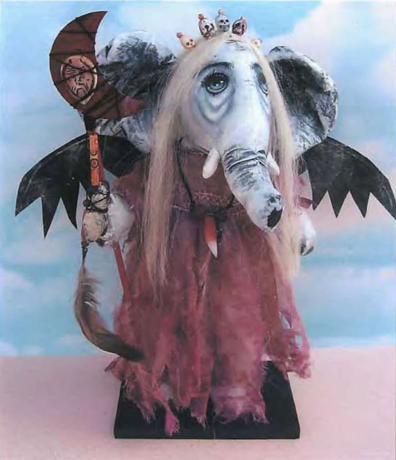 SE1049E Zombie Elephant 12 Painted Fabric Art Pattern - Etsy UK