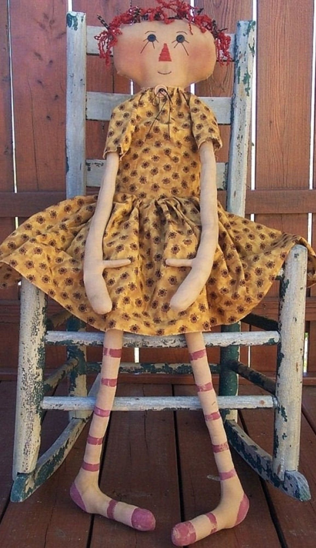 RP172E - Essie Ann, 39" Raggedy Ann Doll Sewing Pattern by Michelle ...