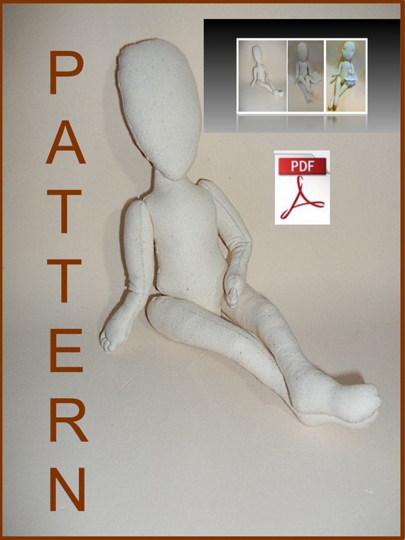 Basic 12 Cloth Doll Body 3 Models for the Head - Etsy