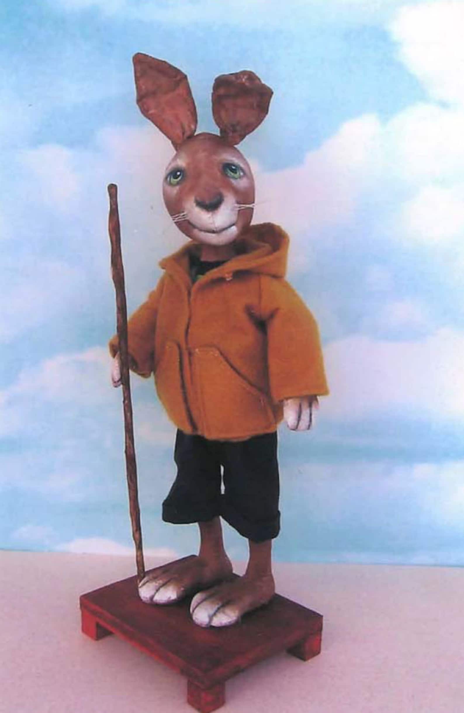 SE1146E Hiking Bunny 14 Tall Rabbit/animal Art - Etsy
